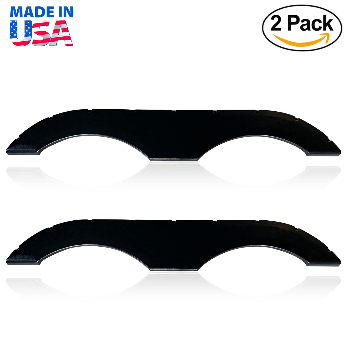 KLEARSTAND Black Pair Universal Fit Trailer RV Fender Skirts 70" x 11 ...